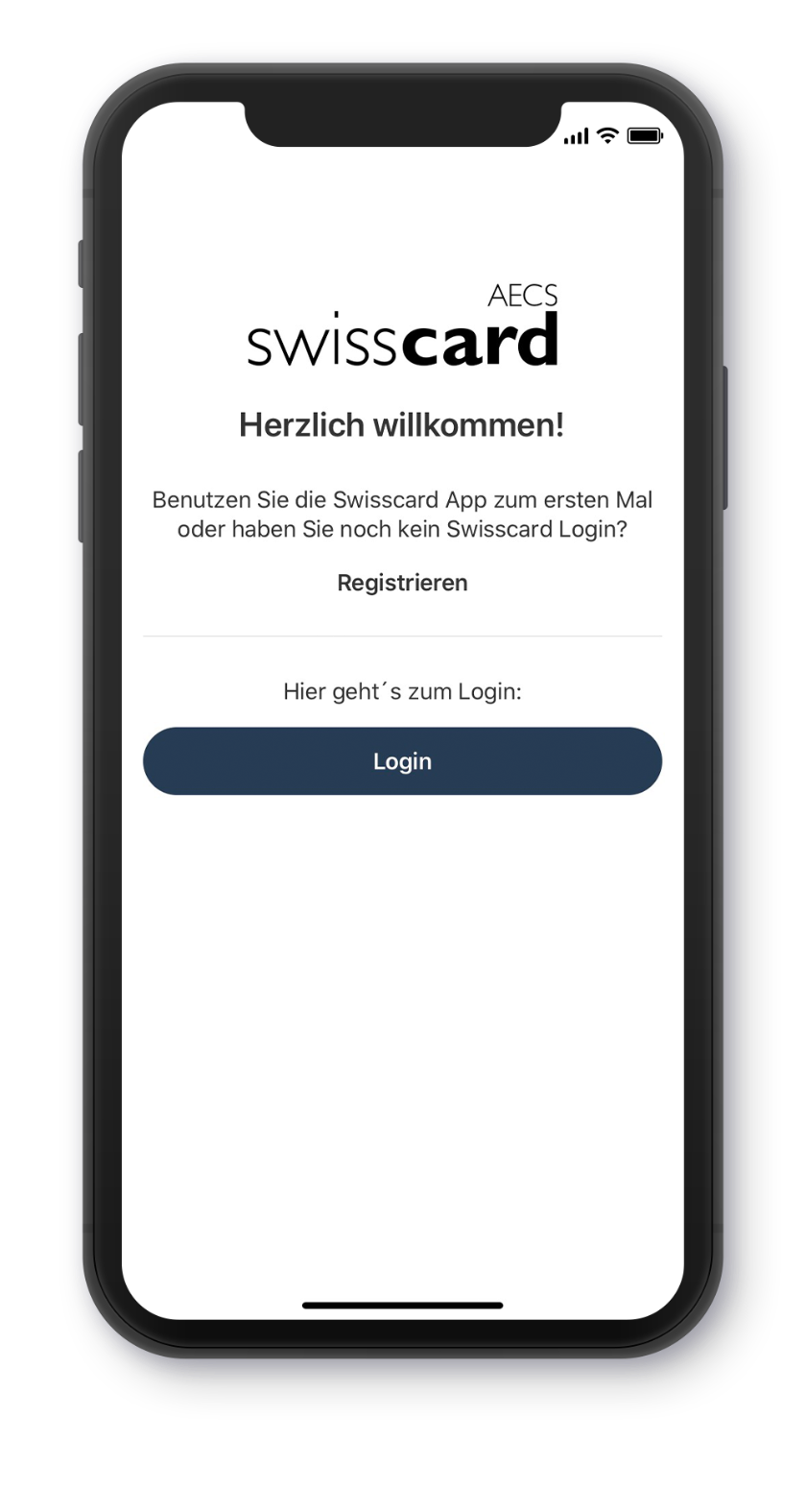 Swisscard App registrieren | Hilfe-Center | Swisscard AECS