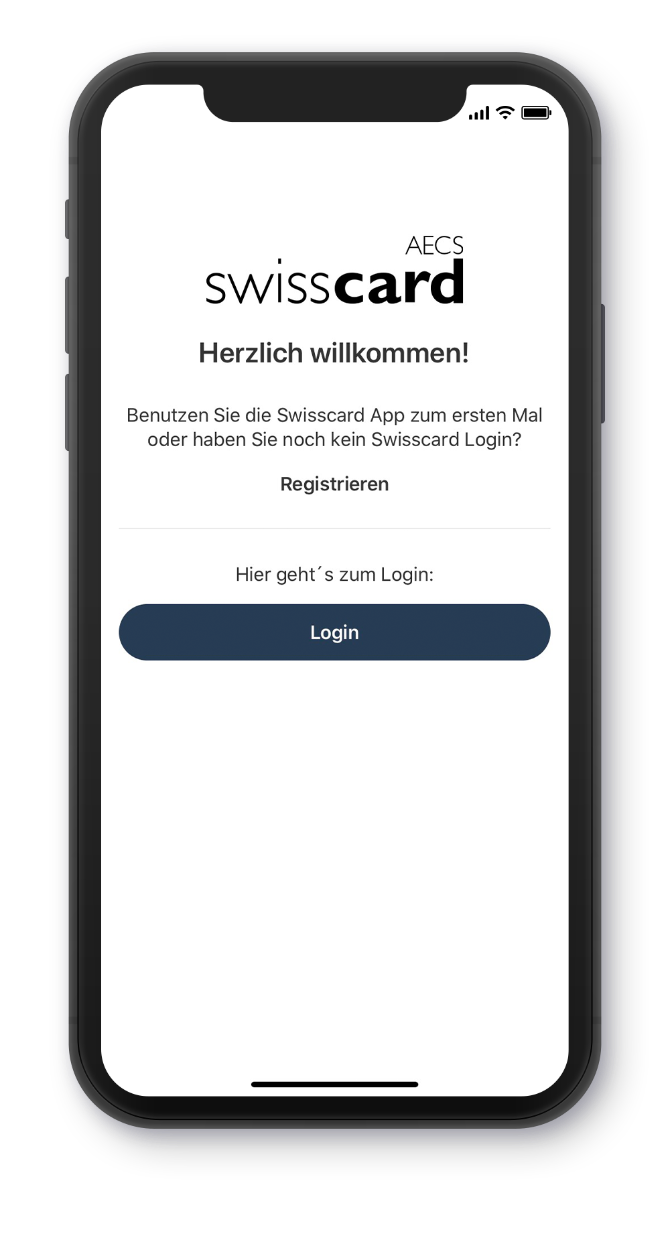 Swisscard App registrieren | Hilfe-Center | Swisscard AECS