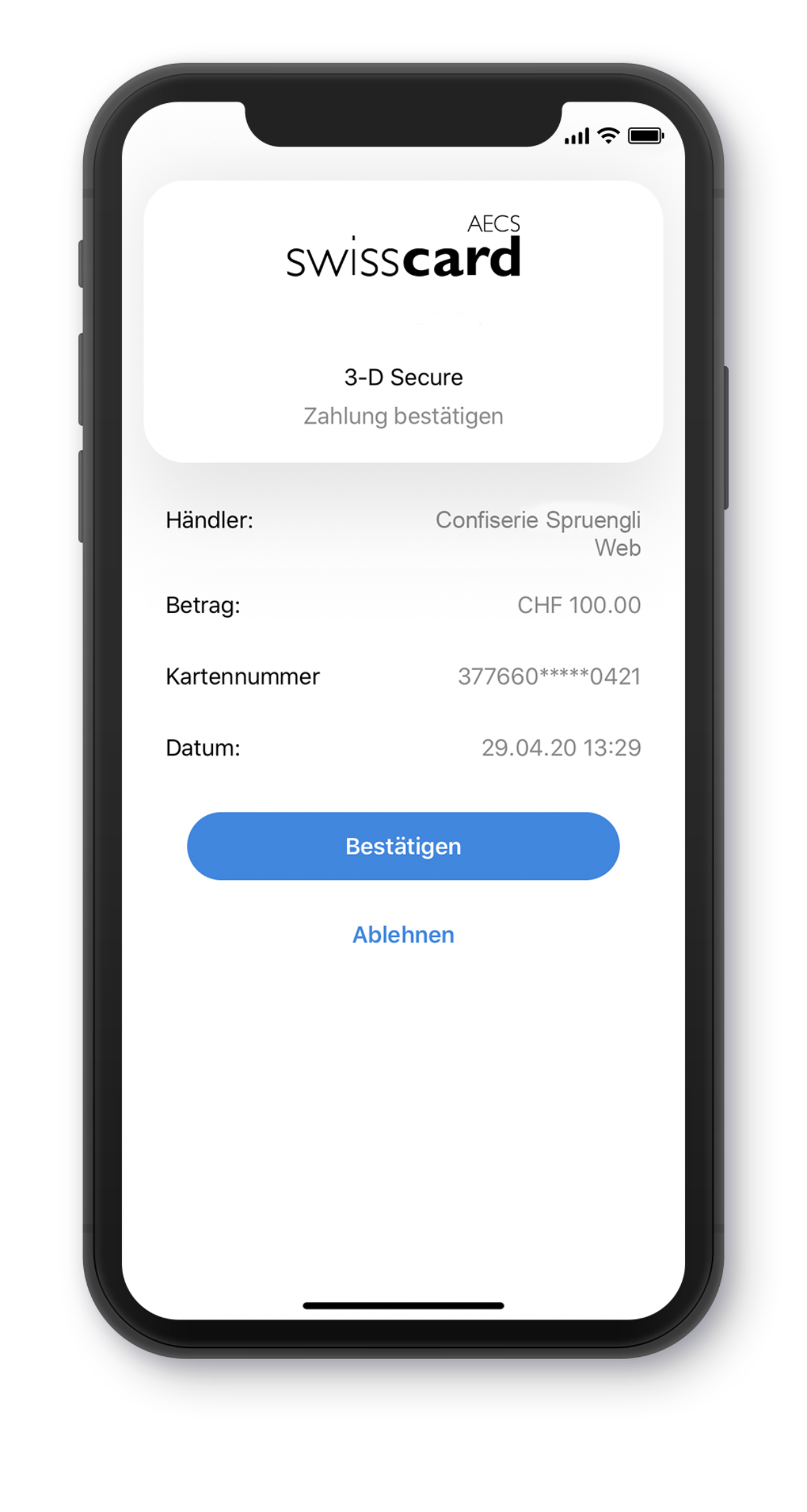 3-D Secure für sicheres Onlineshopping | Kartenservices | Swisscard AECS