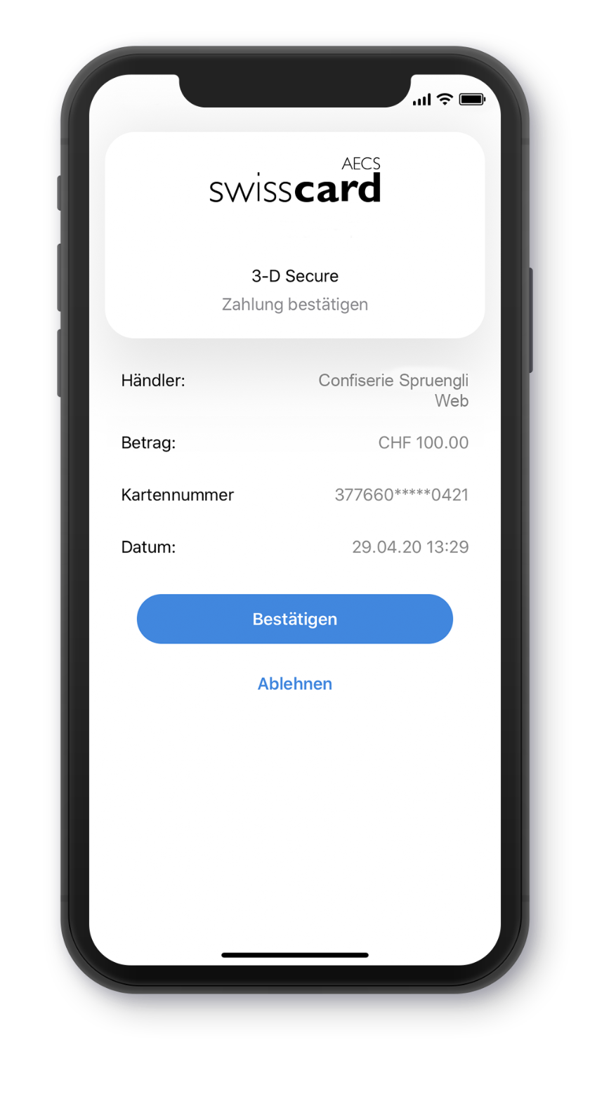 3-D Secure für sicheres Onlineshopping | Kartenservices | Swisscard AECS