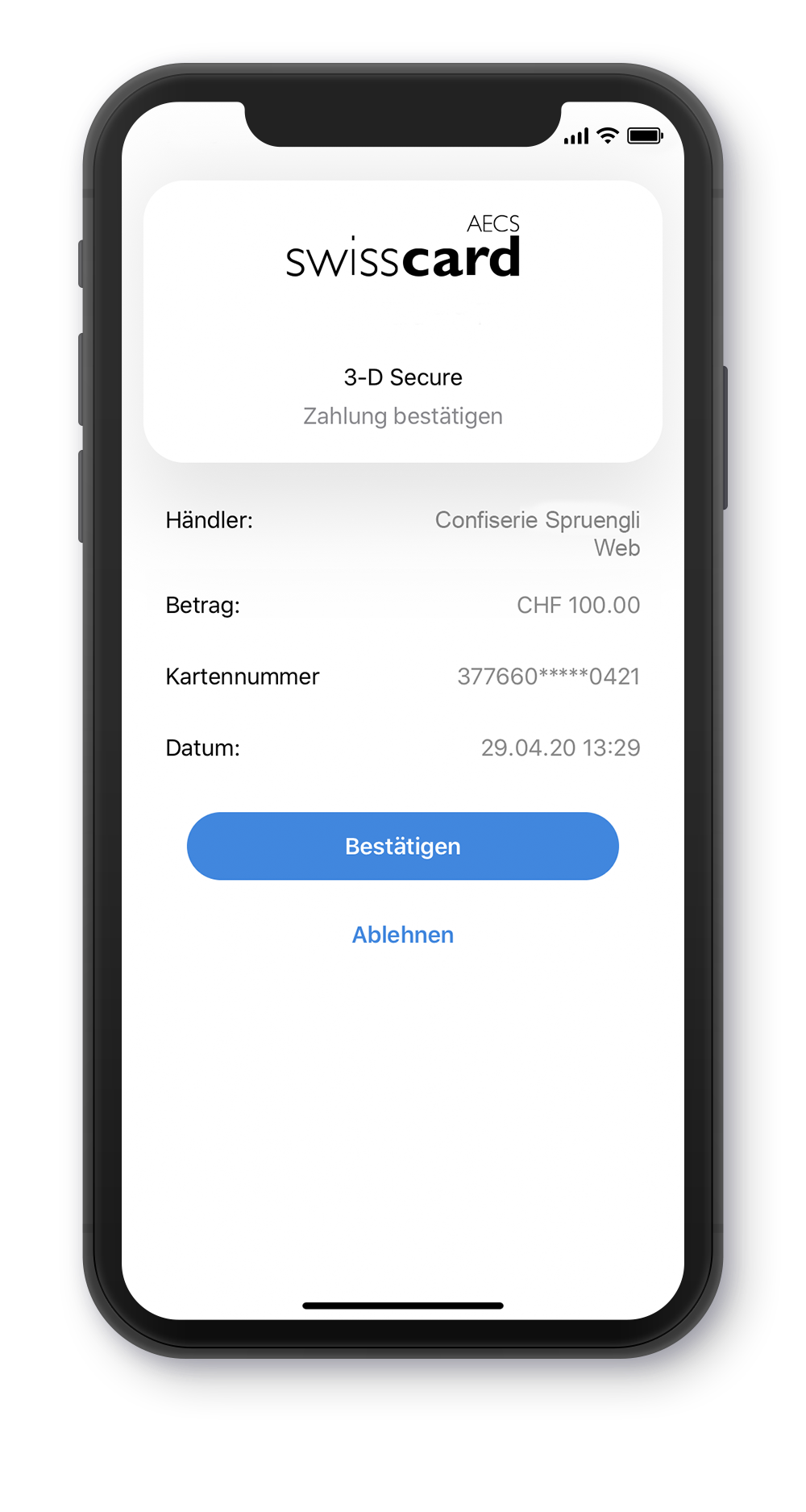3-D Secure für sicheres Onlineshopping | Kartenservices | Swisscard AECS