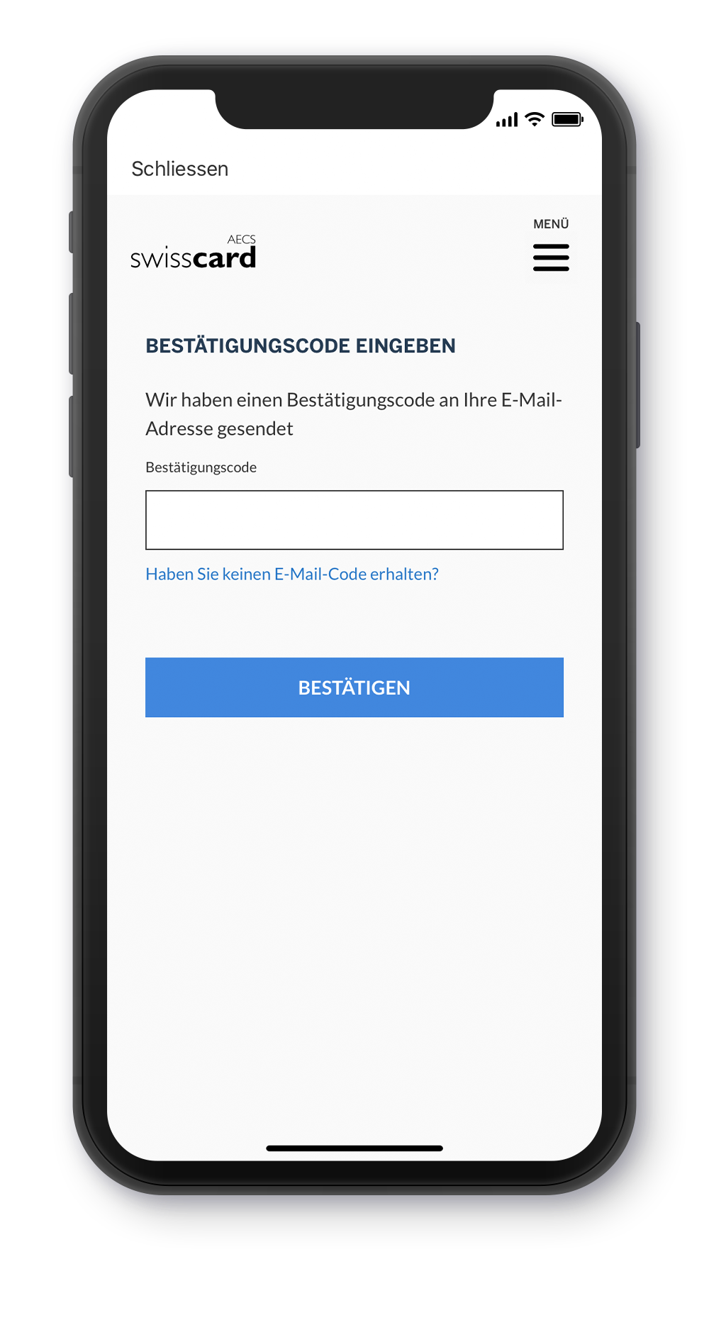 Swisscard App registrieren | Hilfe-Center | Swisscard AECS