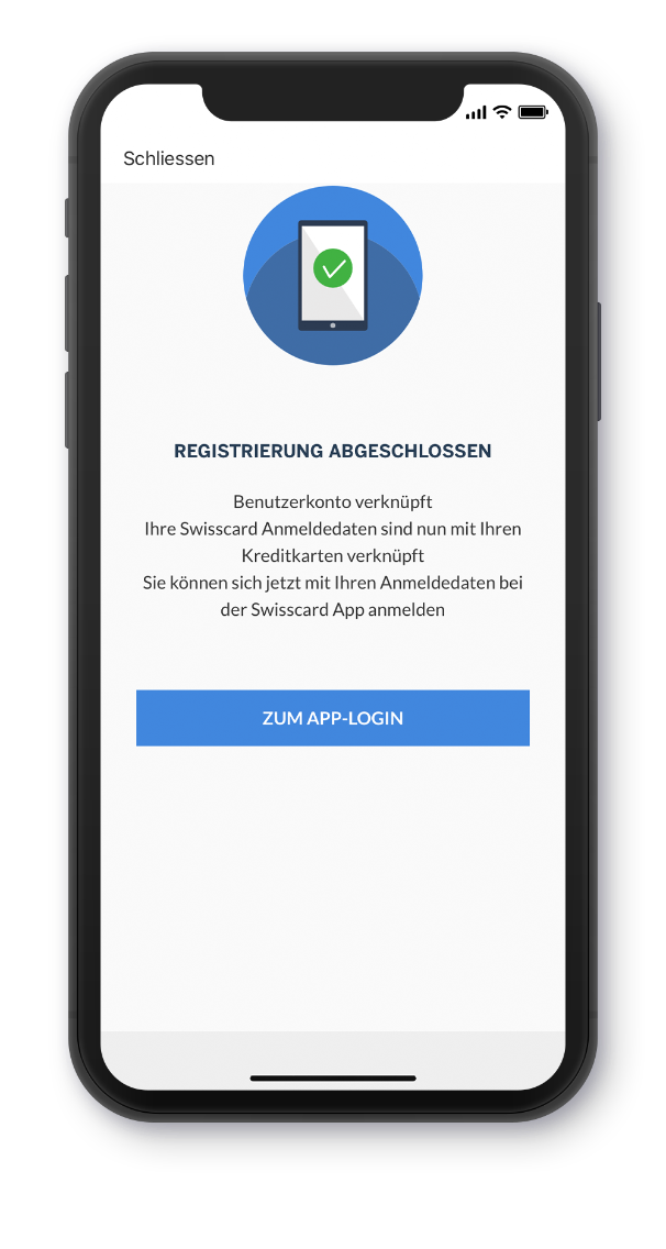 Swisscard App registrieren | Hilfe-Center | Swisscard AECS